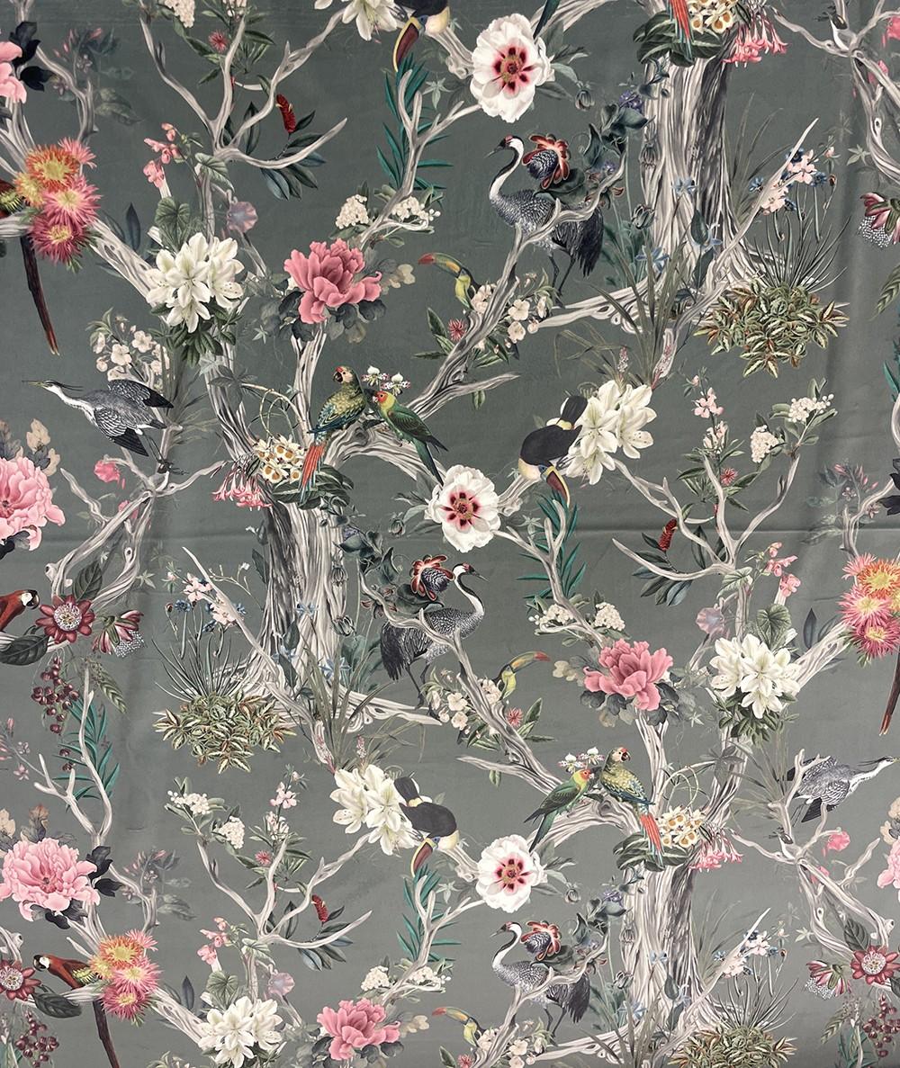 Luxury Velvet Fabric - Chinoiserie | Printed velvets | Floral Velvets