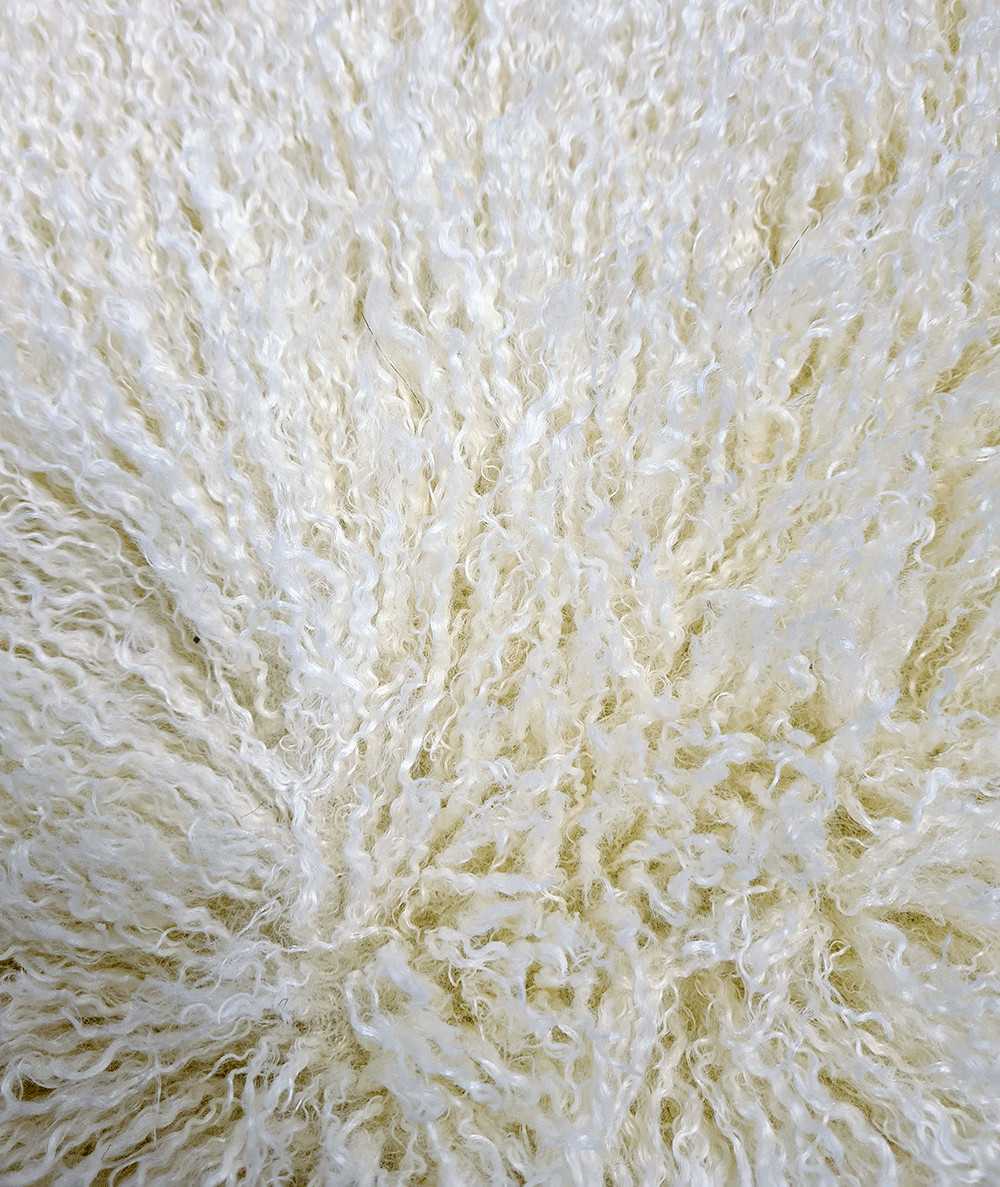 Cream Angora Faux Fur Fabric | Curly Fur Fabric | Cream Craft Fur