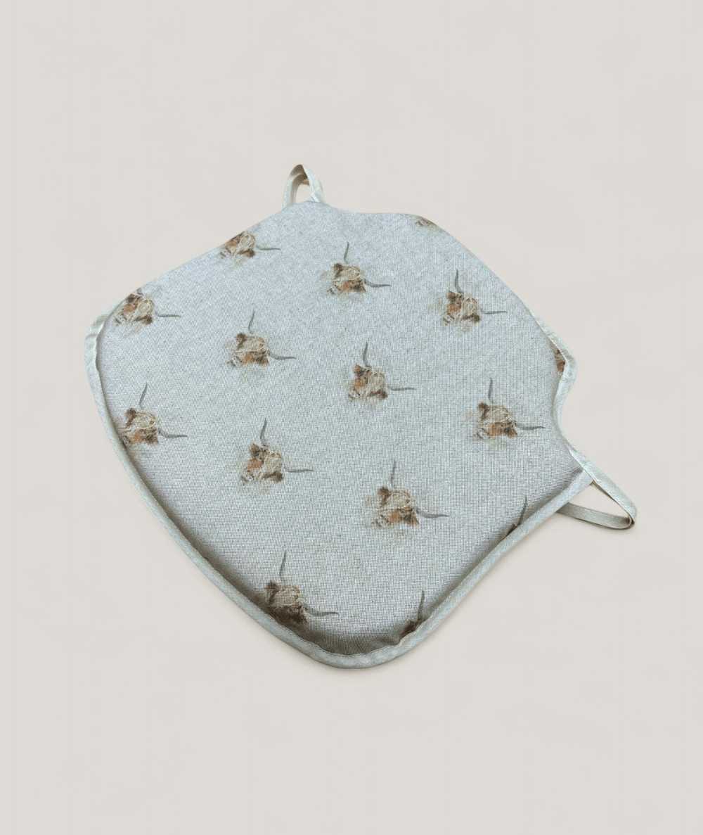 Highland Cow Spindle Seat Pads | Non-slip Cow Print Spindle Seat Pads