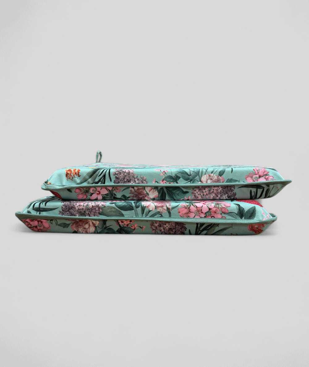 Square Velvet Tranquillity Seat Pads | Floral Velvet Square Seat Pads