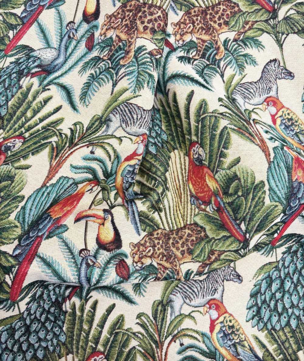 Rainforest Natural Tapestry Fabric |Tropical Printed Fabric |Craft Fabric