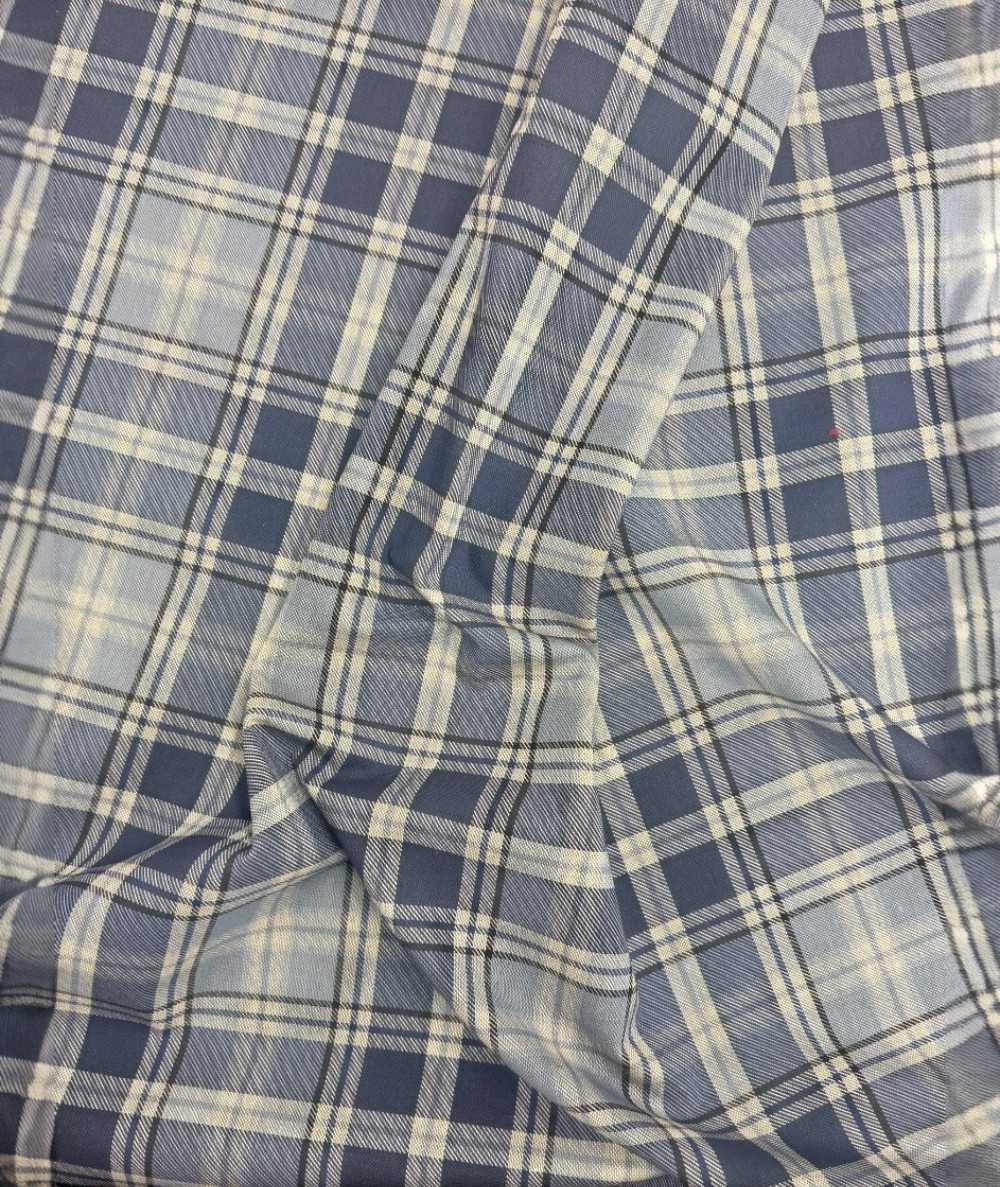 Highland Check Denim Fabric | Blue Tartan Checked Fabric | Blue Checks